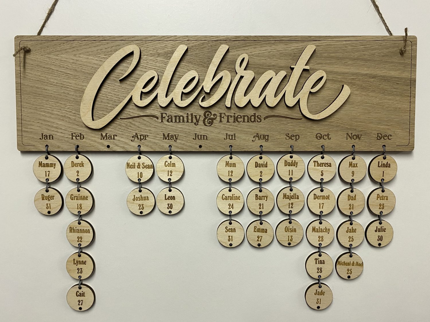 Celebration Calendar - Wee County Trophies