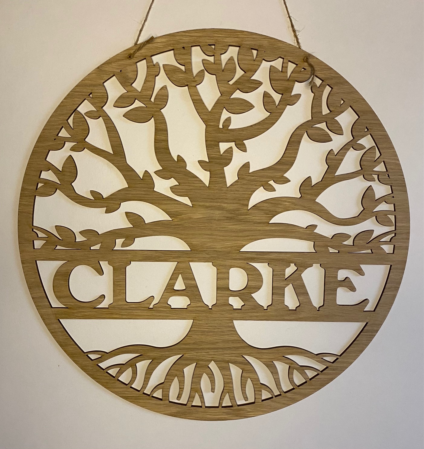 Monogram Tree Sign - Wee County Trophies